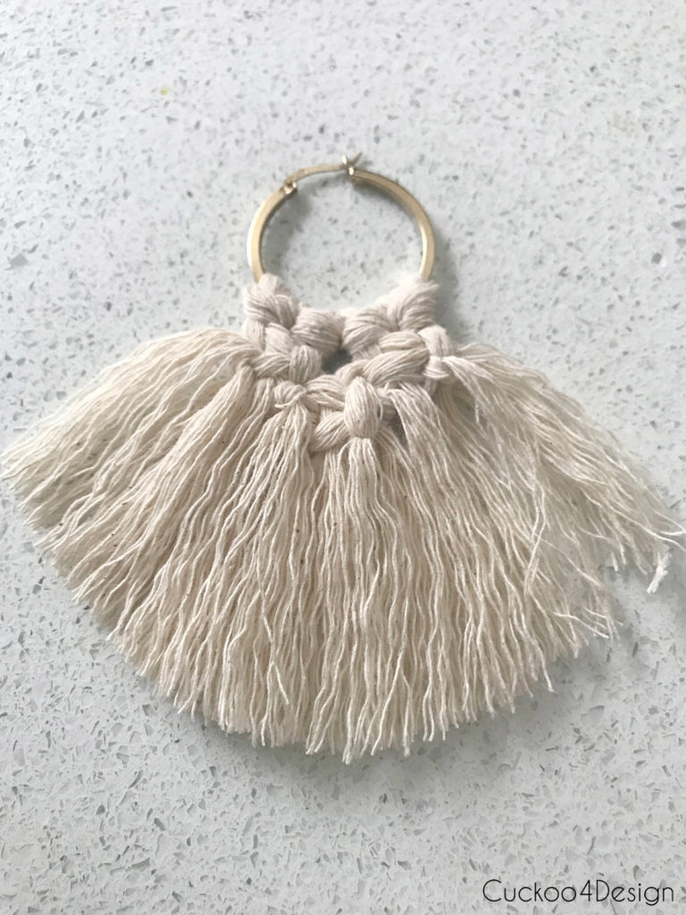 DIY macrame earrings - Cuckoo4Design