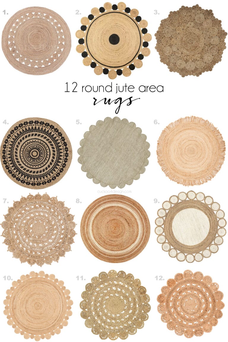 12 Beautiful Round Jute Rugs 6' - Cuckoo4Design