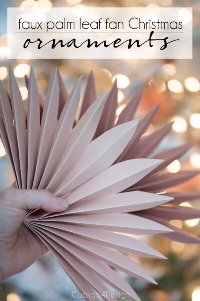 Easy DIY paper fan decorations inspired by sun palm leaves - Cuckoo4Design