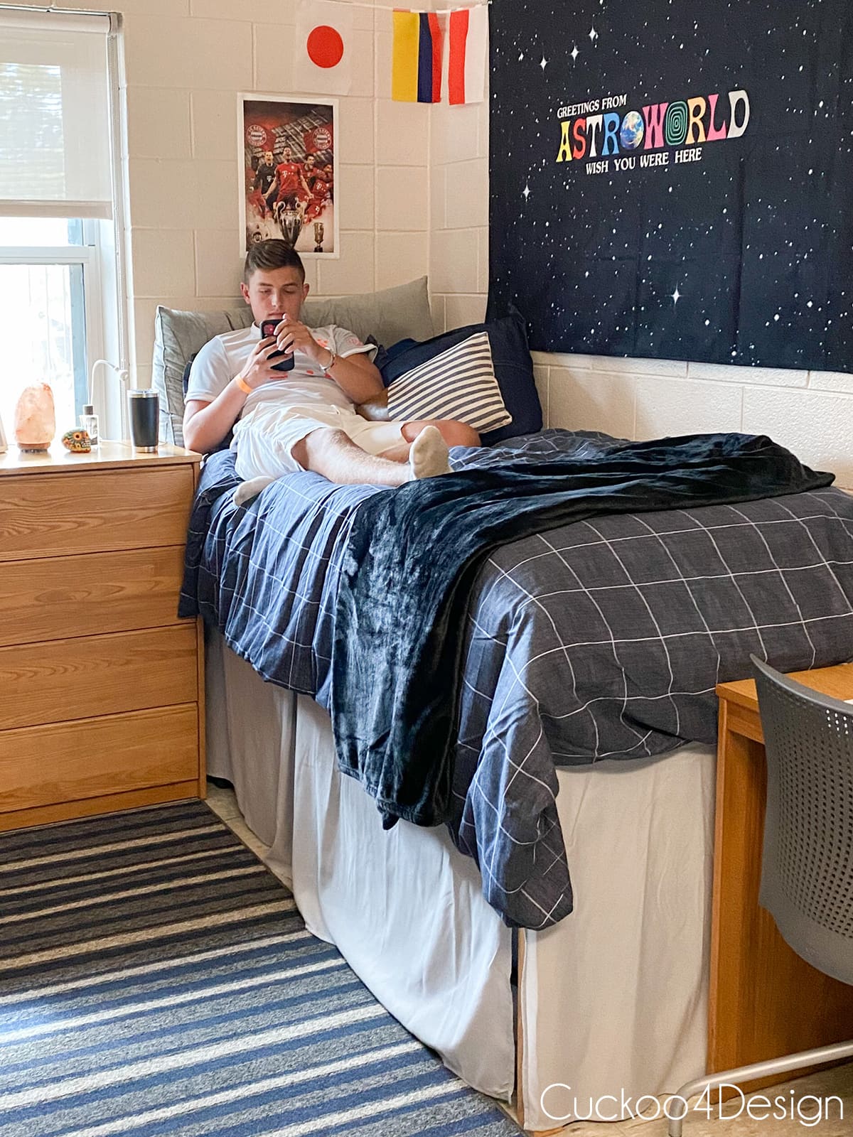 Our son's White Hall Temple University dorm room - Cuckoo4Design