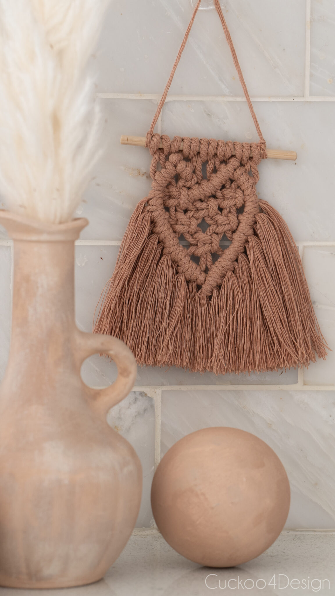 simple DIY macrame heart for Valentine’s Day - Cuckoo4Design