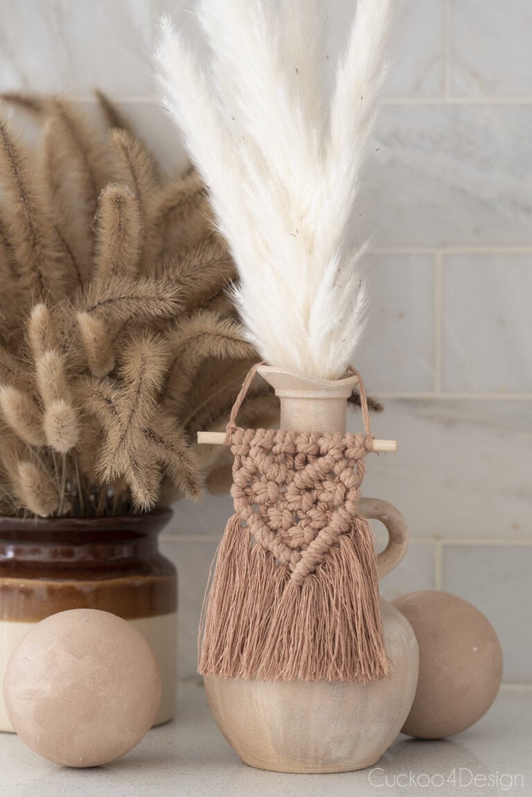 simple DIY macrame heart for Valentine’s Day - Cuckoo4Design