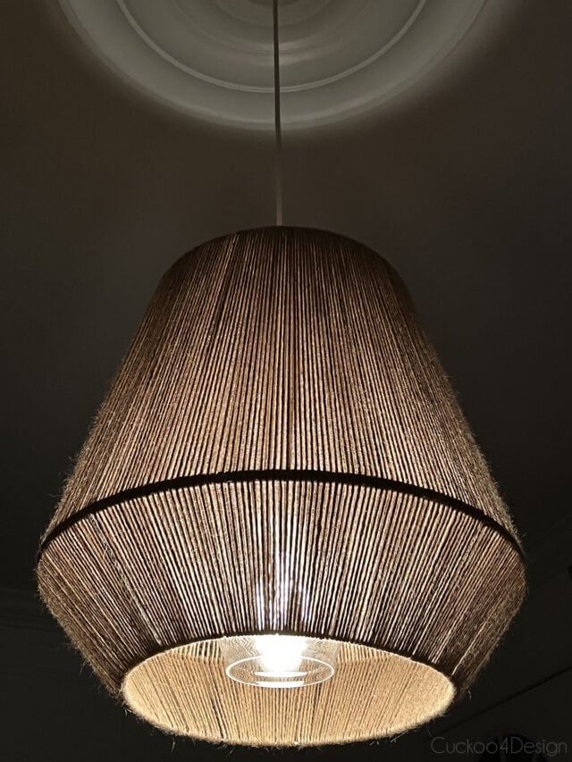 How to make a DIY pendant light with jute yarn