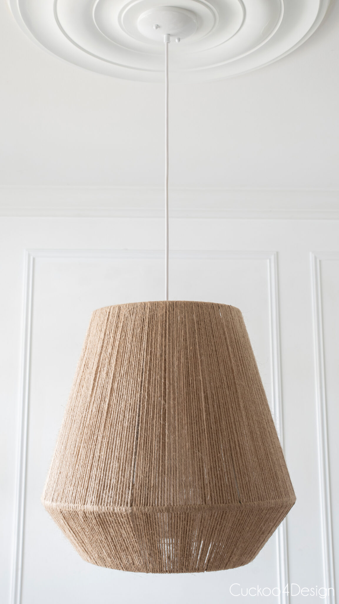How to make a DIY pendant light with jute yarn