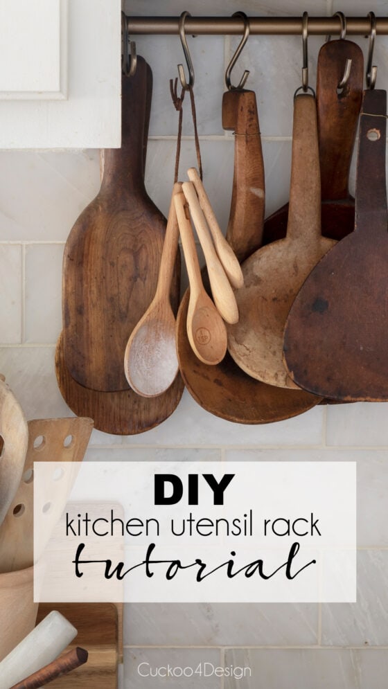 How to make a kitchen utensil rack - Cuckoo4Design