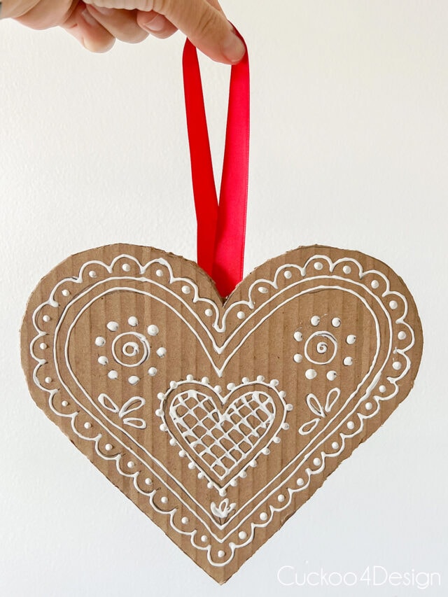 DIY Gingerbread Christmas Ornaments using Cardboard (templates included ...