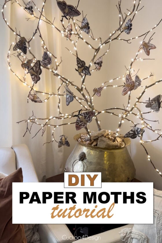 How to make a fun paper moth (template included) - Cuckoo4Design