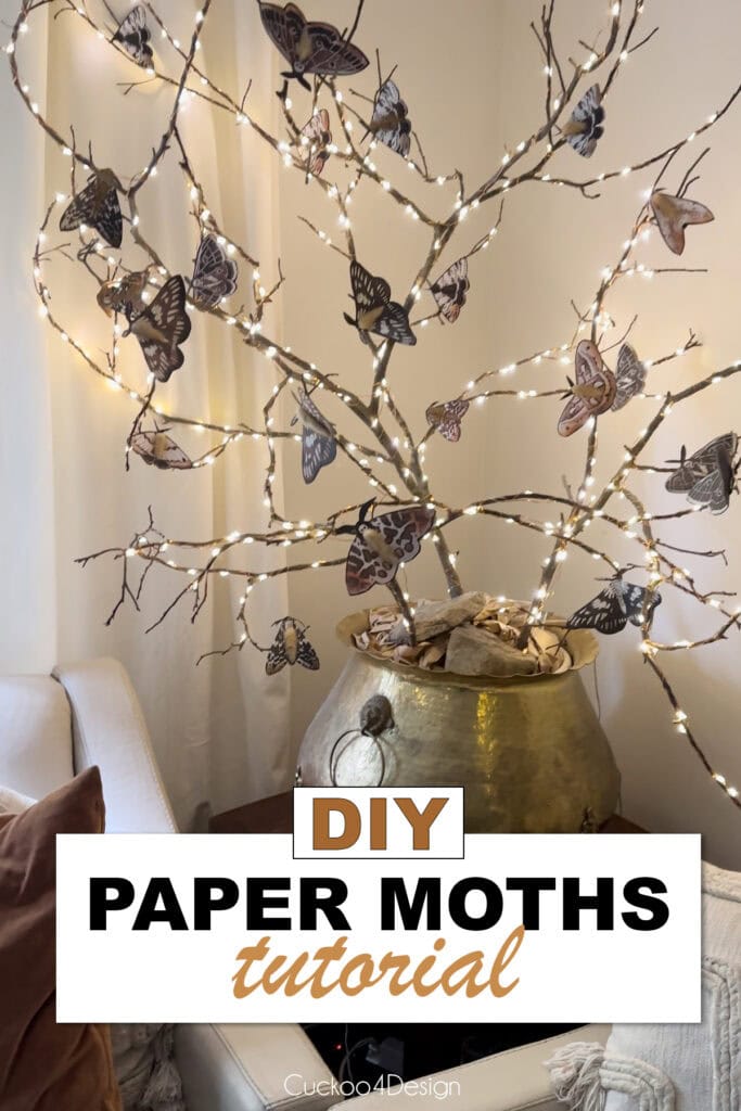 How to make a fun paper moth (template included) - Cuckoo4Design