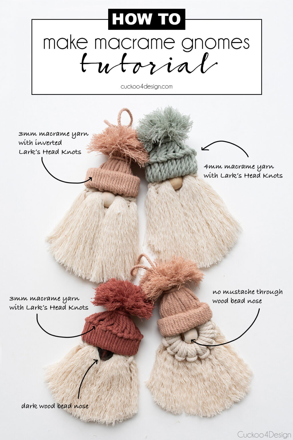 The ultimate guide to making easy macrame gnomes (free pattern ...