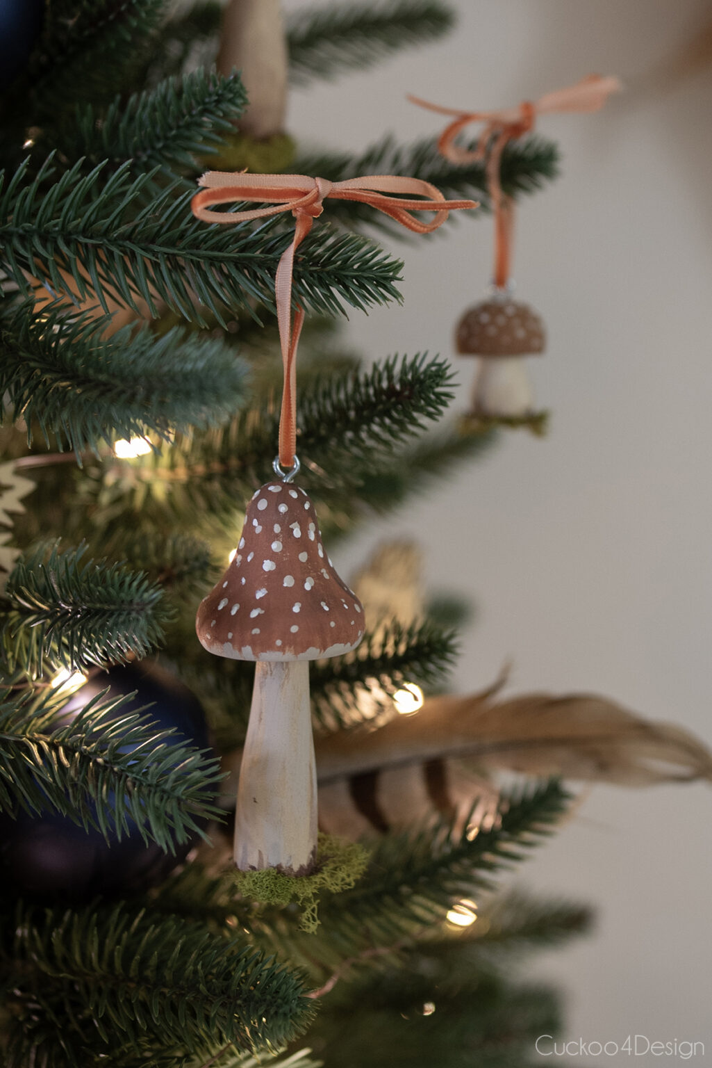 The easiest DIY mushroom Christmas ornaments - Cuckoo4Design