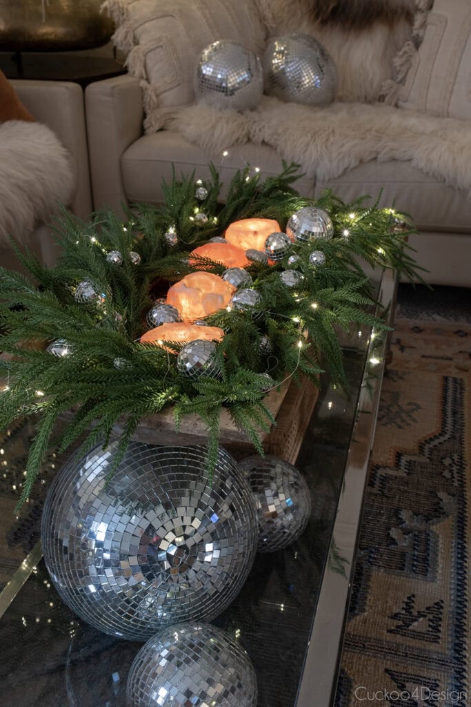 Christmas home tour with disco balls and bows - Cuckoo4Design