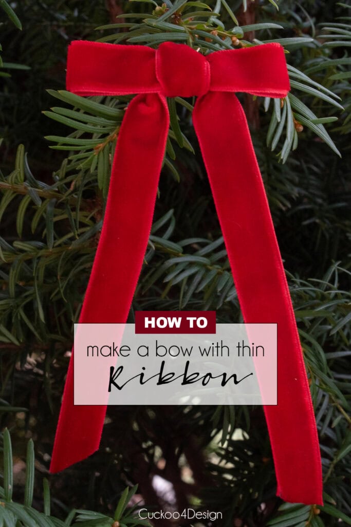 How to make a simple bow with thin ribbon - Cuckoo4Design
