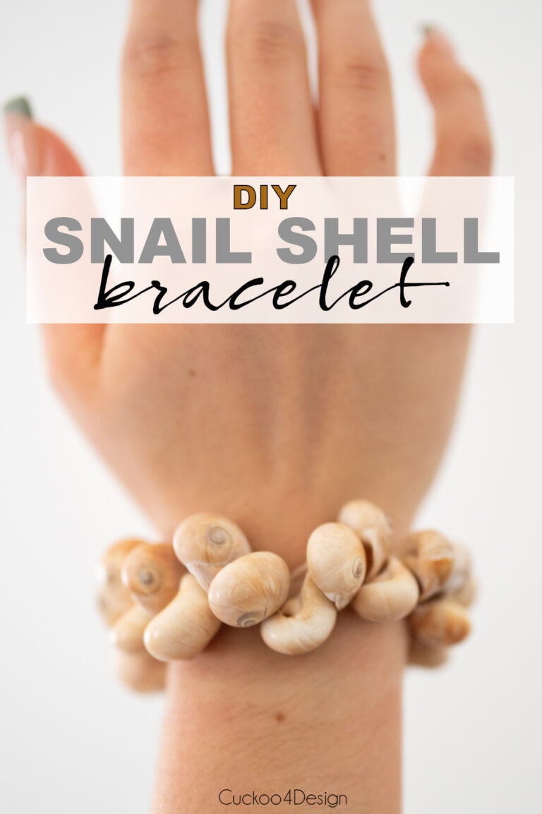 Easy DIY snail shell bracelet (seashell craft idea) - Cuckoo4Design