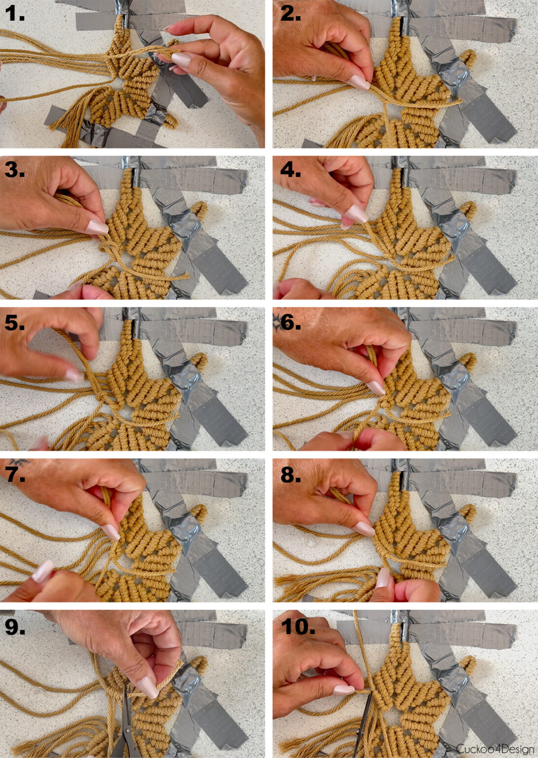 Easy DIY macrame starfish tutorial - Cuckoo4Design