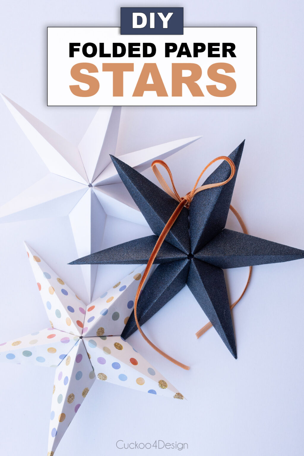 DIY folded paper stars tutorial (create 5, 6, or 7-pointed stars ...