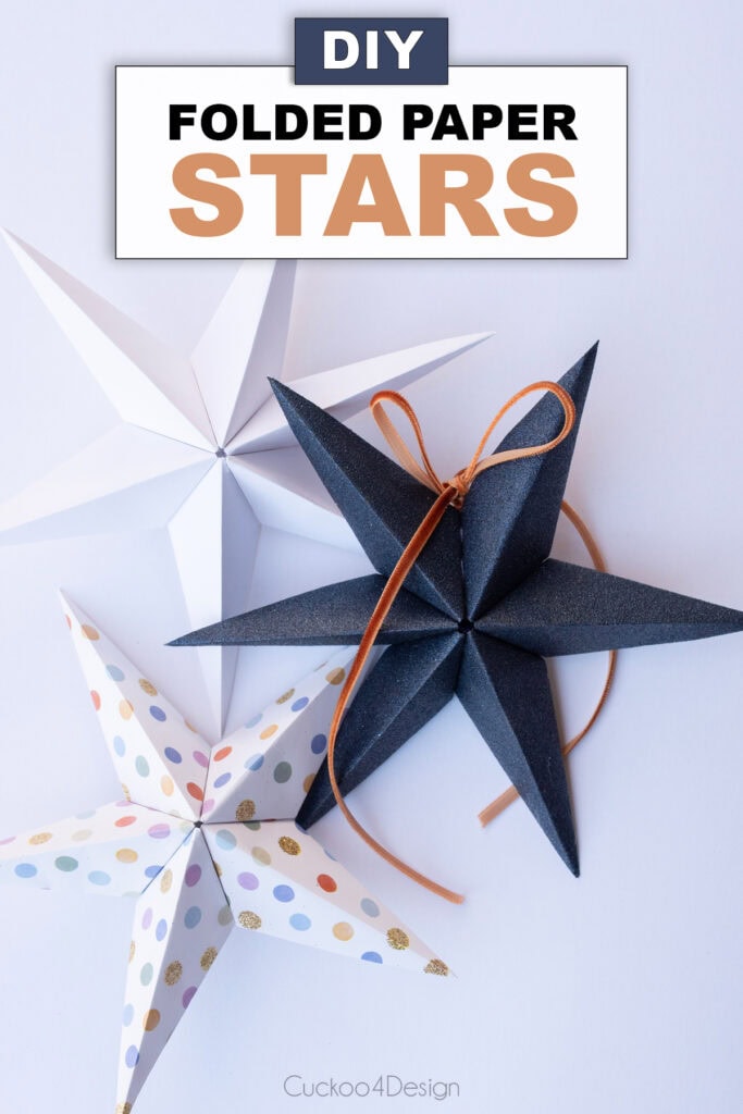 DIY folded paper stars tutorial (create 5, 6, or 7-pointed stars ...